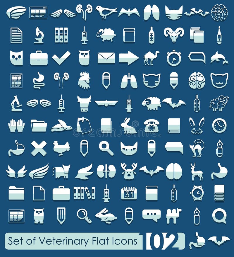 Set of veterinary icons stock vector. Illustration of care - 50663256