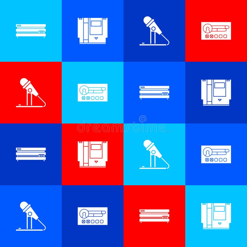 Set Video Game Console, Cartridge, Microphone and Create Account Screen ...