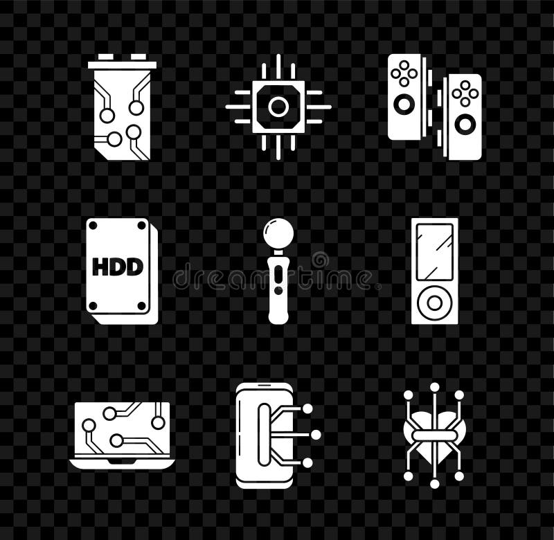 Set Video Graphic Card, Processor, Gamepad, Laptop, Smartphone, Mobile ...