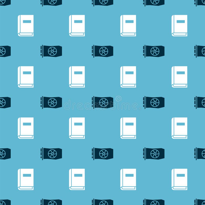Set Video Graphic Card and User Manual on Seamless Pattern. Vector ...