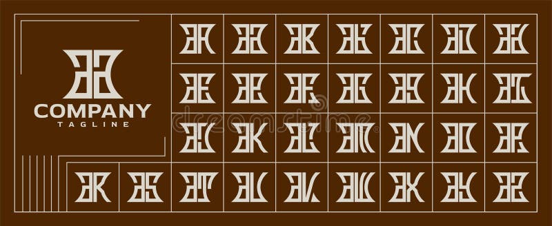 Set of Vintage Abstract Lowercase Letter a AA Logo Stock Vector ...