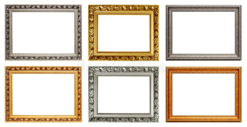 Set of vintage art frames stock image. Image of ornate - 15728361