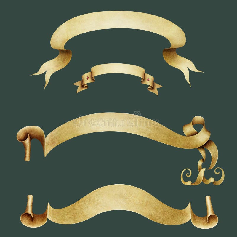 Set vintage banner stock illustration. Illustration of border - 150738297