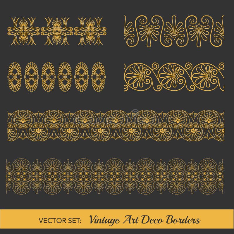 Set of Vintage Borders stock vector. Illustration of decorative - 57472844
