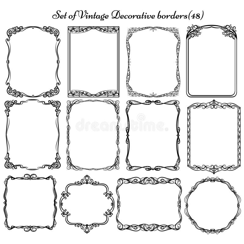 Retro heading and frames stock vector. Illustration of frame - 53659837