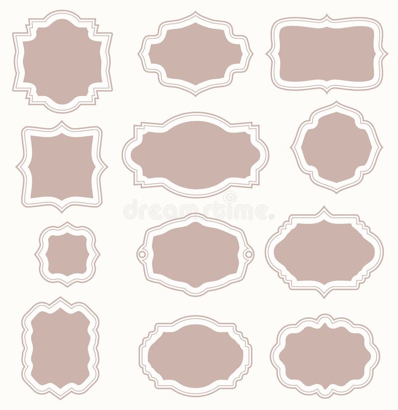 Simple vintage frames stock vector. Illustration of design - 48656824