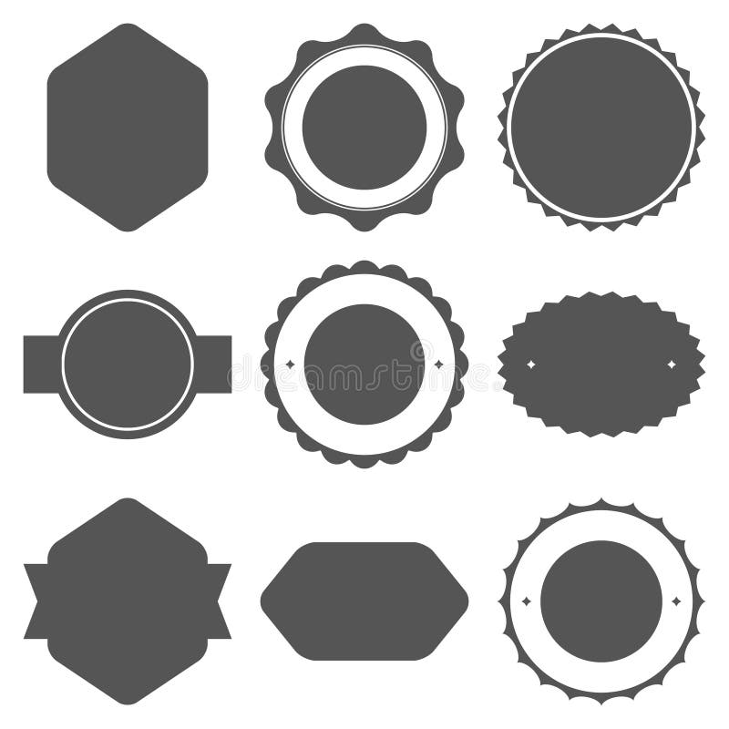 Set of Vintage Frames for Emblems Labels Insignia Stock Vector ...