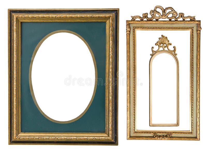 Set Vintage Frames with an Ornament Isolated on White. Retro Style ...