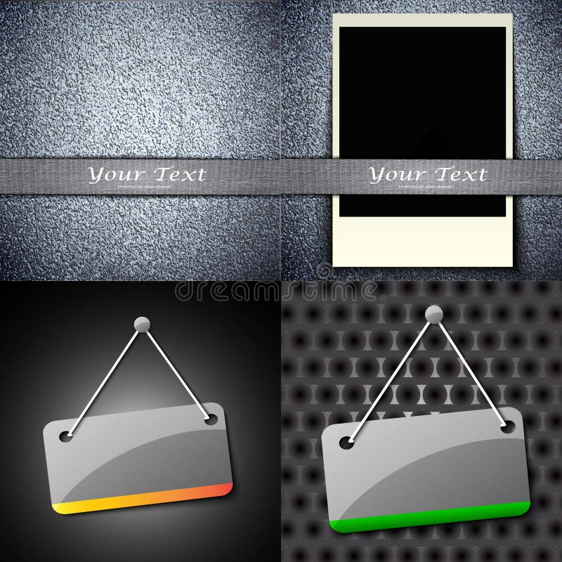 Set of Vintage Frames for Text on Abstract Stock Vector - Illustration ...