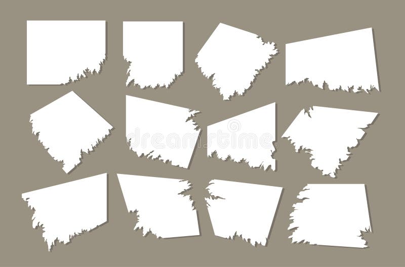 Torn Square paper set stock vector. Illustration of light - 128050587