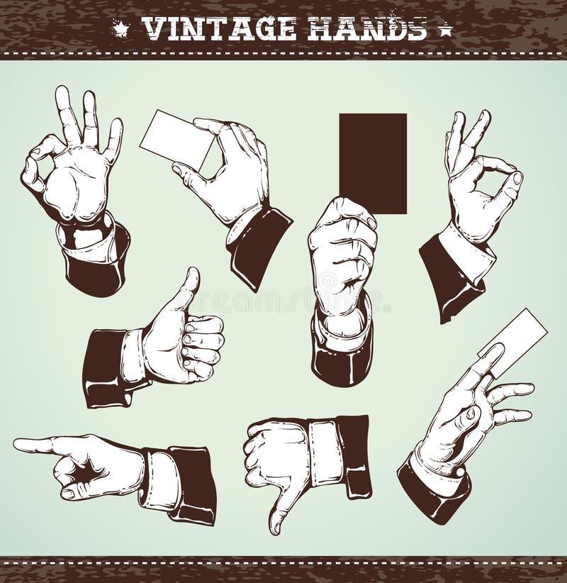 Vector Hands Set stock vector. Illustration of element - 38325804