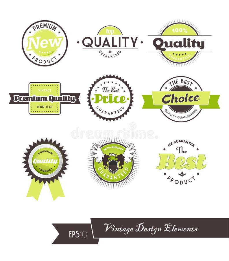 Vector labels with ribbon. stock vector. Illustration of decor - 11994815