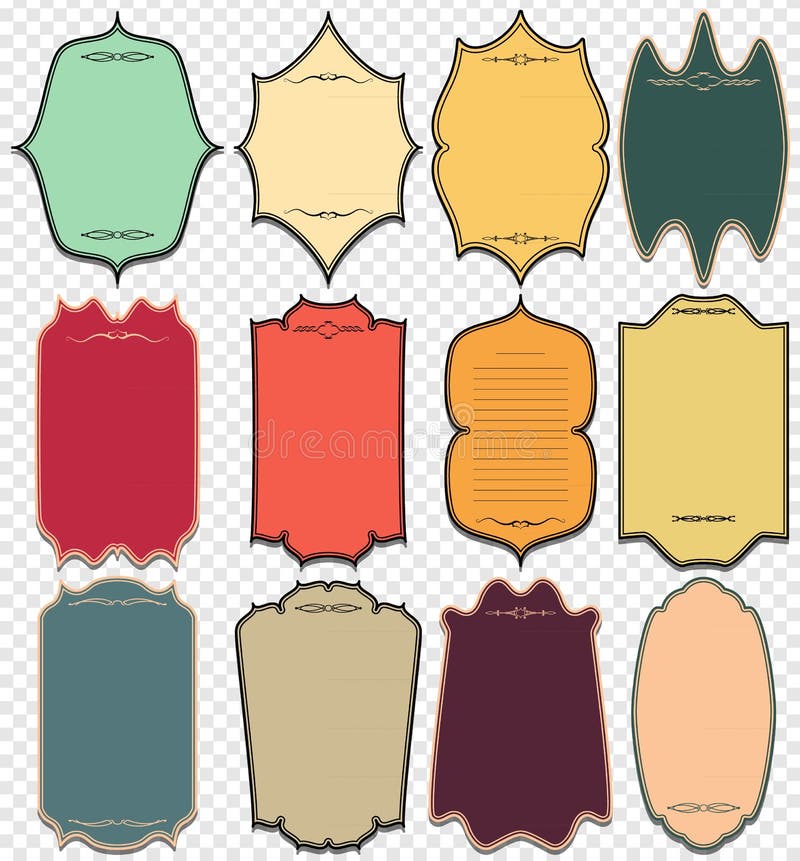 Set of Vintage Labels. Vintage Vertical Frames Stock Vector ...