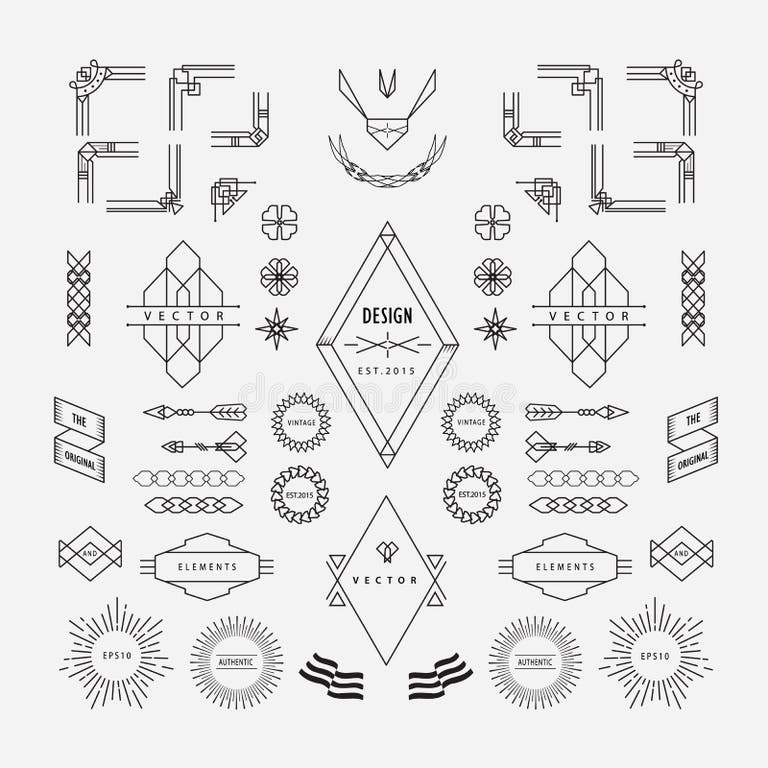 Art Deco Line Elements Stock Illustrations – 14,660 Art Deco Line ...