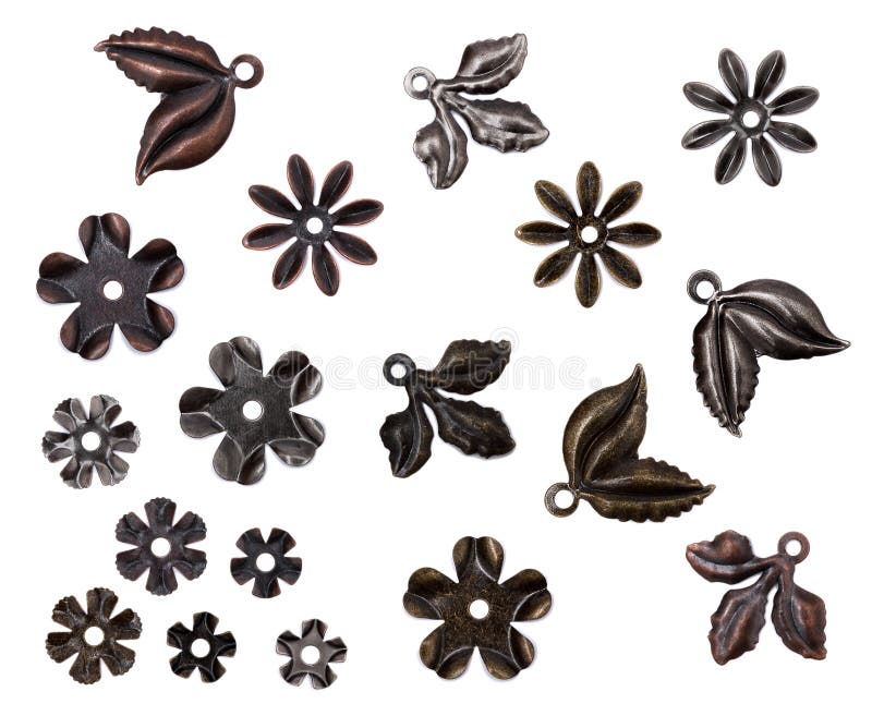 Set of Vintage Metal Decorative Elements Stock Image - Image of ...