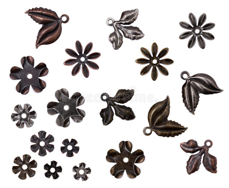 Set of Vintage Metal Decorative Elements Stock Image - Image of ...