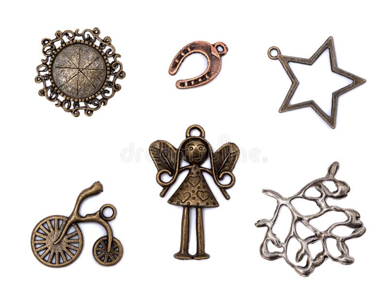 Set of Vintage Metal Decorative Elements Stock Photo - Image of ...