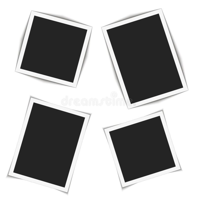 Set of Vintage Photo Frame with Adhesive Tape. Vector Stock Vector ...