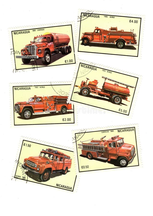 Vintage Postage Stamps from Nicaragua. Editorial Stock Photo - Image of ...