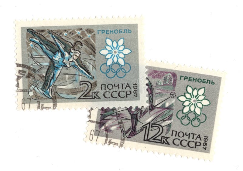 Vintage Postage Stamps from Russia. Editorial Photography - Image of ...