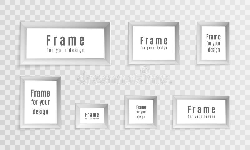 Realistic photo frames. stock vector. Illustration of poster - 177647776