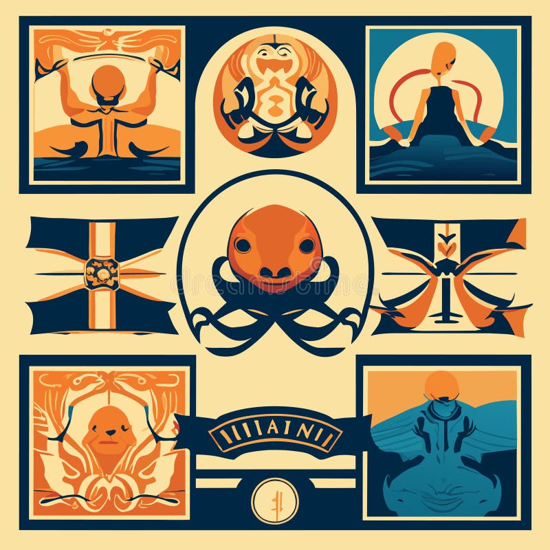 Set of Vintage Retro Design Elements, Emblems, Labels and Badges. AI ...