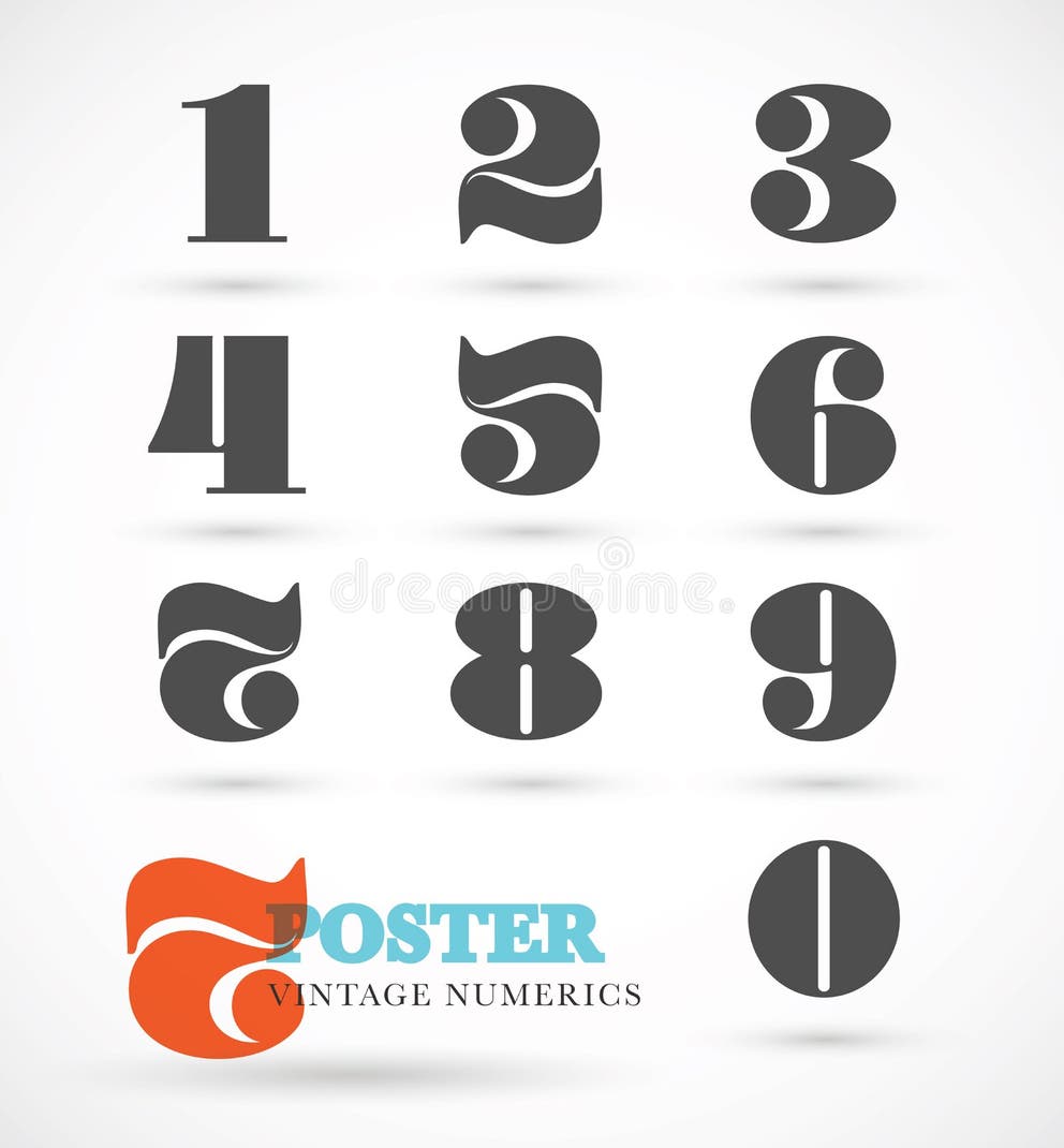 Numeric Font Stock Illustrations – 18,173 Numeric Font Stock ...