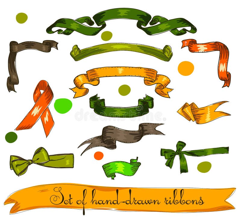 Two heraldic ribbons stock vector. Illustration of event - 8199179