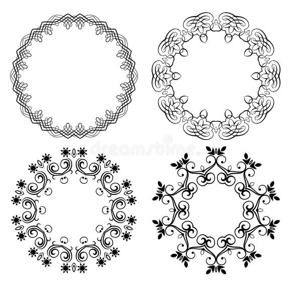 Round Vector Frames stock vector. Illustration of menu - 107938925