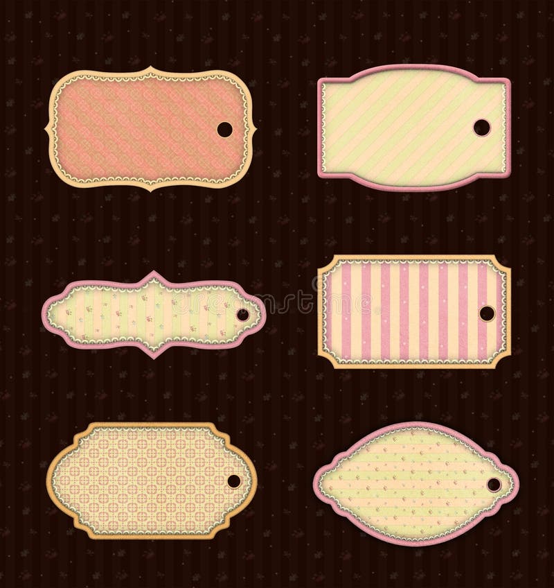 Set vintage tags stock illustration. Illustration of name - 52146879