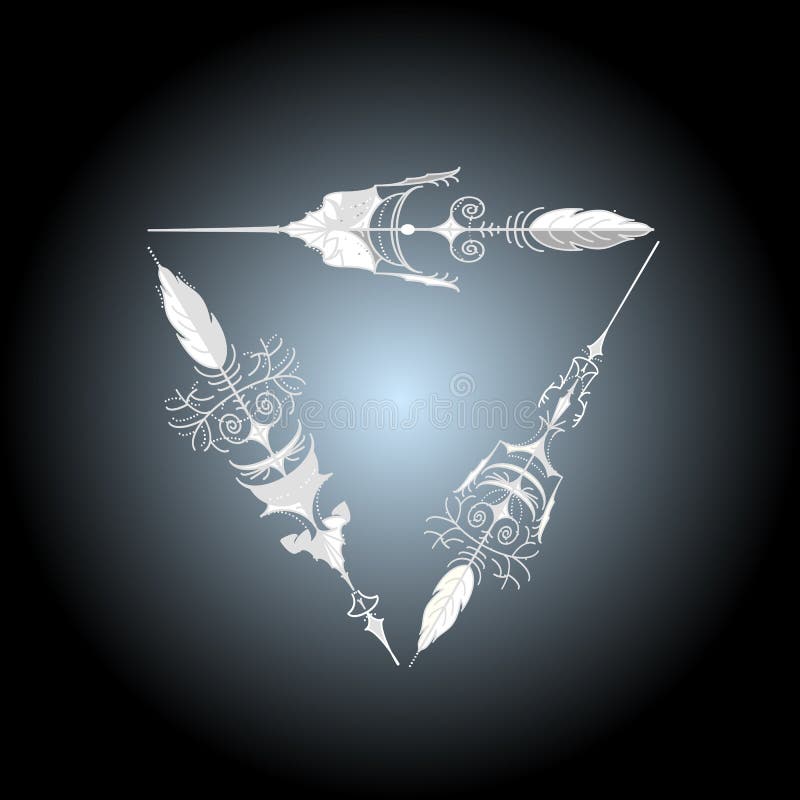 Set of Vintage Triangle Arrows Stock Vector - Illustration of ornate ...