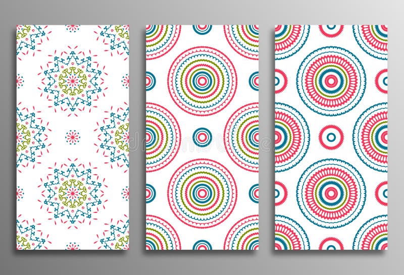 Set Vintage Universal Different Seamless Eastern Patterns (tiling ...