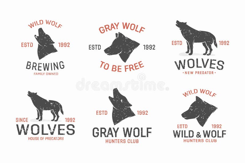 Vintage Wolf Logo Vector Logo Or Icon Design Element For Companies