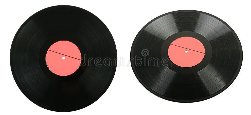 Set Vinyl Discs with Different Camera Angles Isolated on White Stock ...
