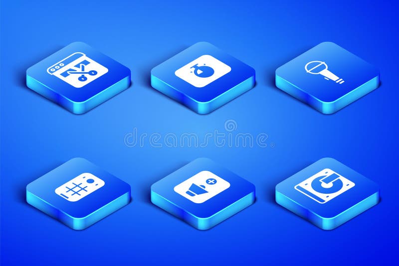 Set Vinyl Player with Vinyl Disk, Video Recorder or Editor, Speaker ...