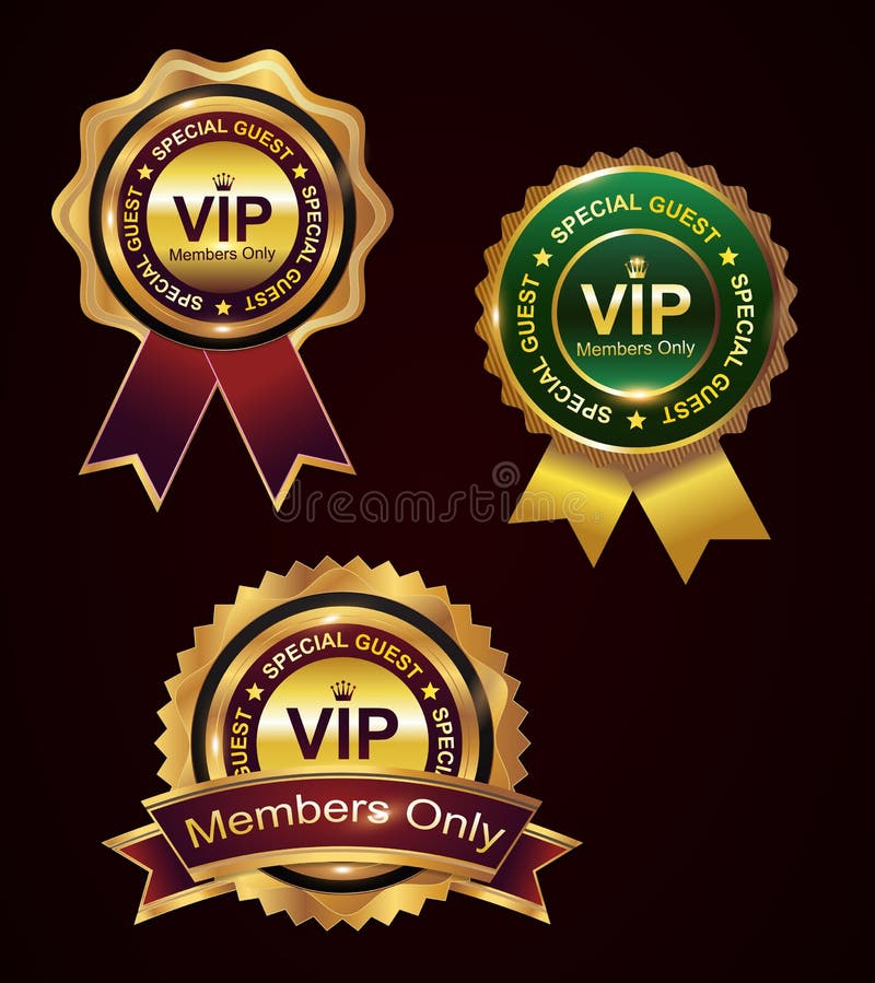 VIP Sign and Badge stock vector. Illustration of letter - 33622400