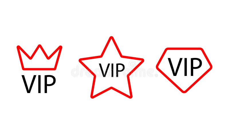 Set of VIP Status Icons. Vector Illustration Eps 10 Stock Illustration ...