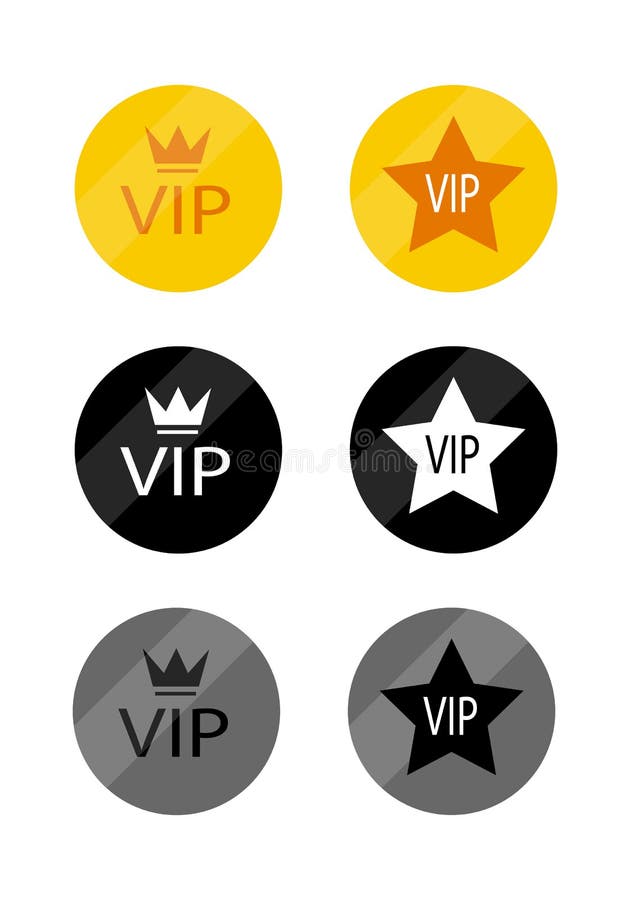Set of VIP Status Icons. Vector Illustration Eps 10 Stock Illustration ...