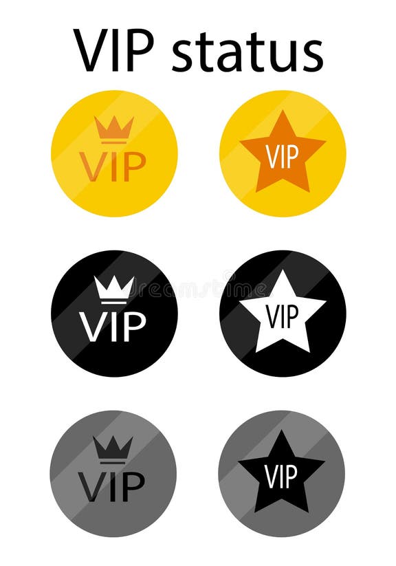 Set of VIP Status Icons. Vector Illustration Eps 10 Stock Illustration ...