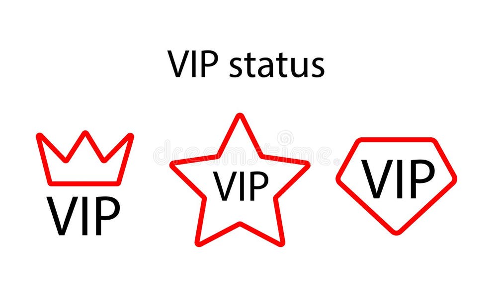 Set of VIP Status Icons. Vector Illustration Eps 10 Stock Illustration ...