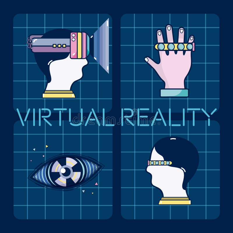 Set of Virtual Reality Cartoons Stock Vector - Illustration of ... Set of Virtual Reality Cartoons Stock Vector - Illustration of ...
