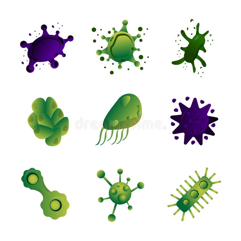 Set of virus icons stock vector. Illustration of collection - 180562016