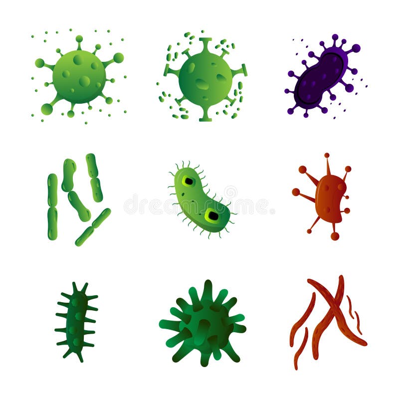Set of virus icons stock vector. Illustration of coronavirus - 180583406