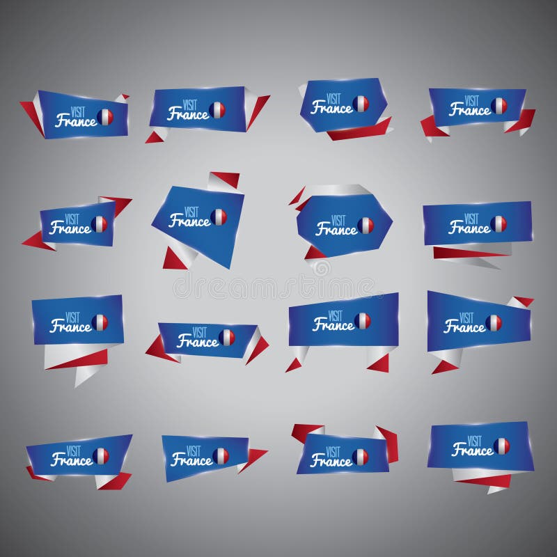 France Banners Set stock vector. Illustration of country - 177428092