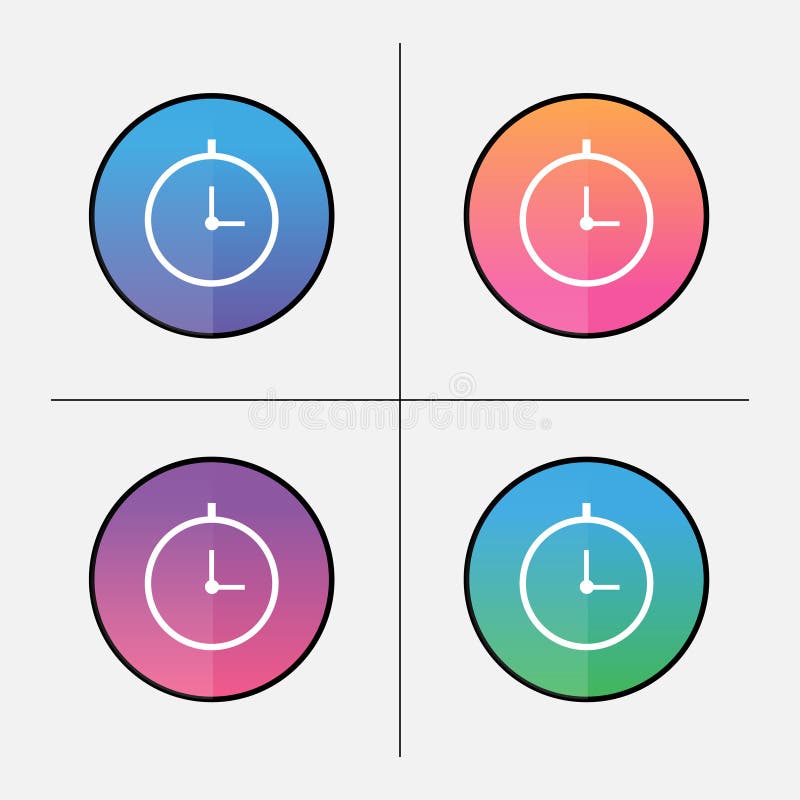 Set of vivid timer buttons stock vector. Illustration of digital ...