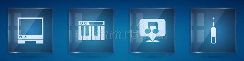 Set Voice Assistant, Music Synthesizer, Note, Tone and Audio Jack ...