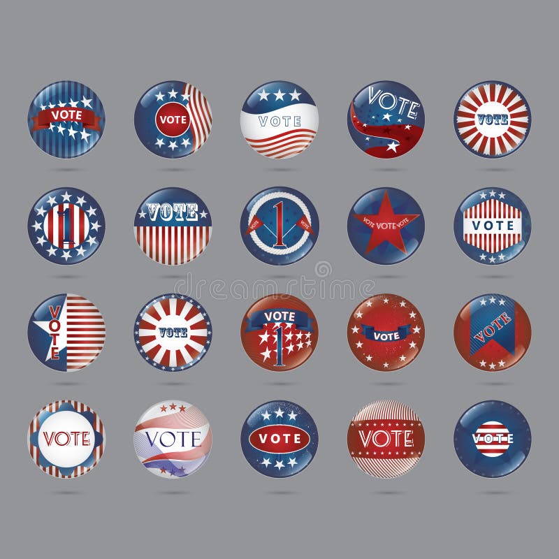 Set of Vote Badges. Vector Illustration Decorative Design Stock Vector ...
