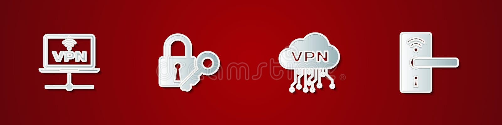 Network Lock, Protection and Security Vector Icons Set Cyber Computer ...