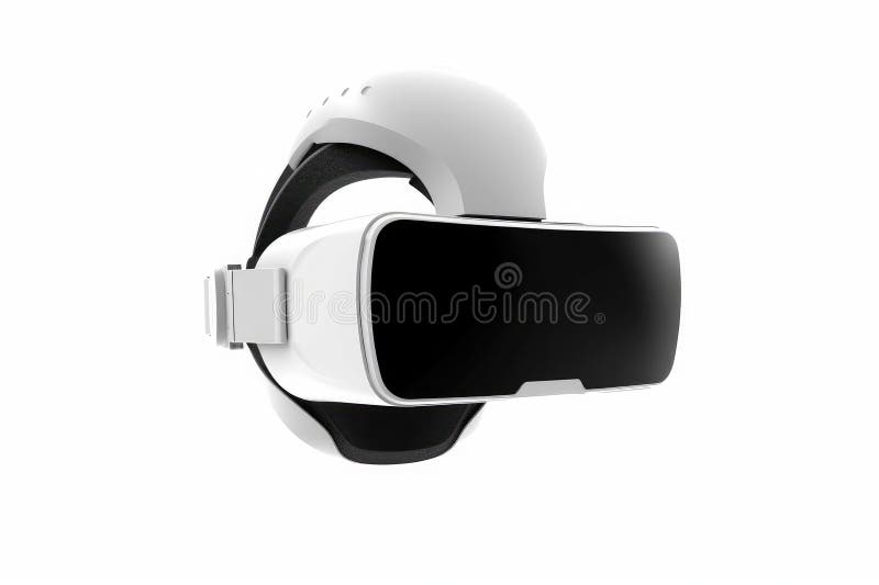 Set of VR Virtual Reality Headset Isolated on White Background 3D ...