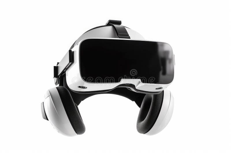 Set of VR Virtual Reality Headset Isolated on White Background 3D ...